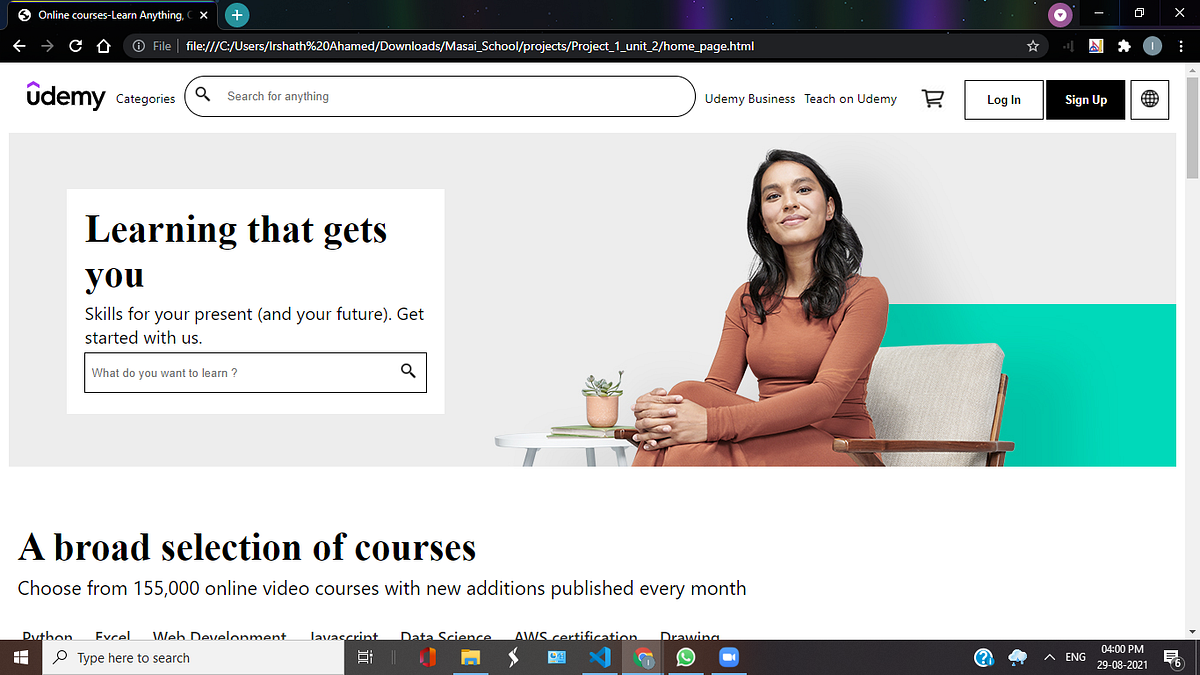 How we made an Udemy.com website clone? | by Irshath Ahamed | Medium