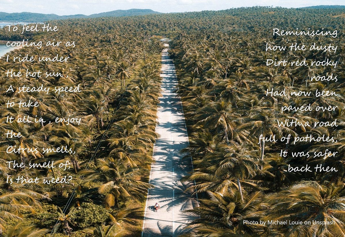 Island Bike Ride. A Free Verse Poem Trappings on the… | by James G ...