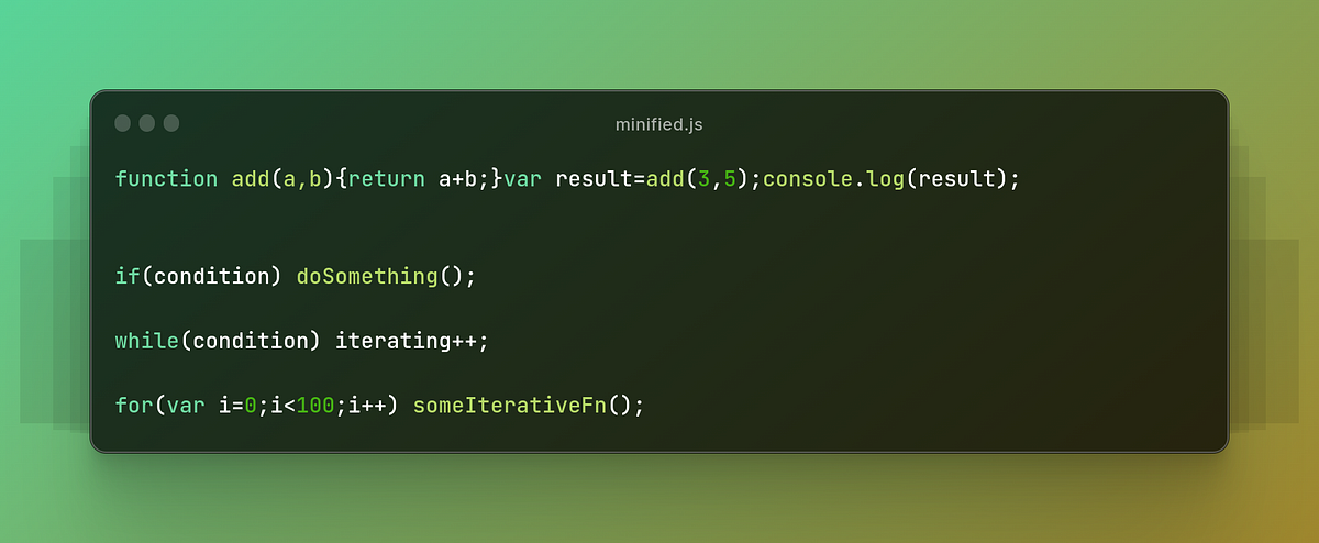 Difference between minified code vs line breakes code! | by Tonmoy | Medium