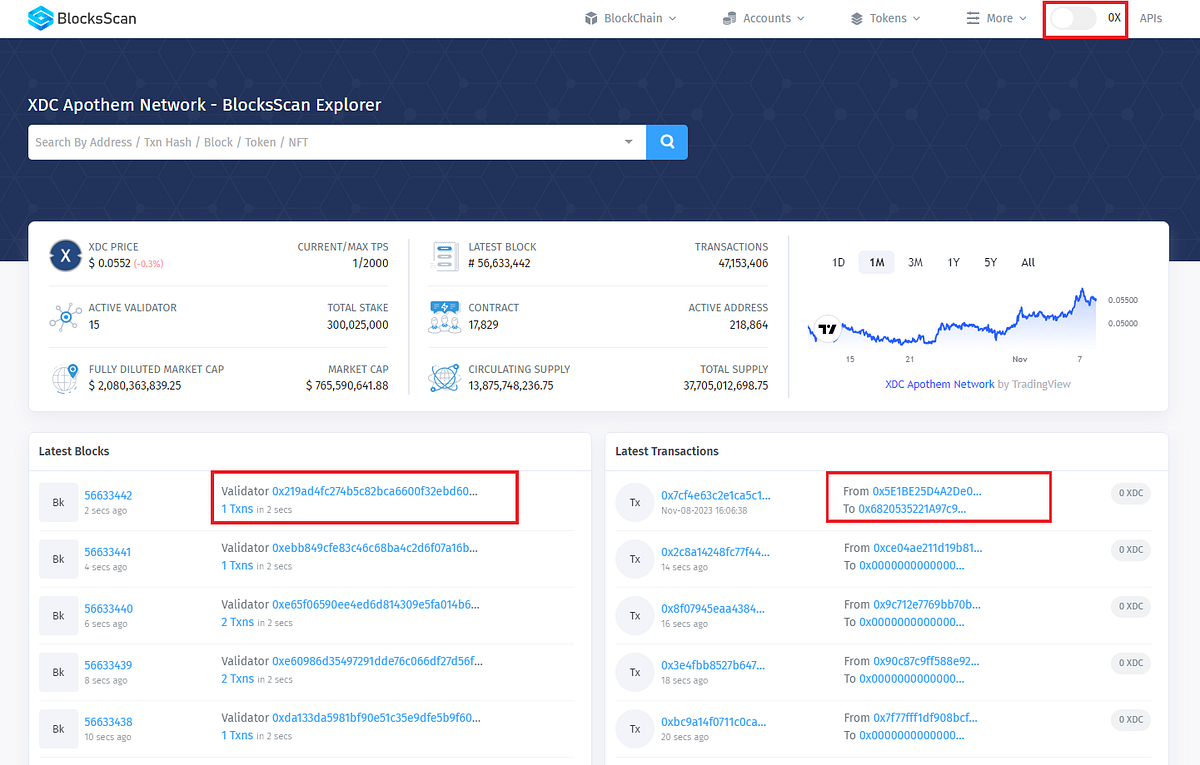 Enhancing User Choice: XDC Network Unveils ‘0x’ Prefix Support in Apothem Explorer. | by Anil ...