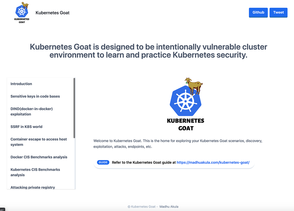 Introducing Kubernetes Goat. Intentionally vulnerable cluster… | by ...