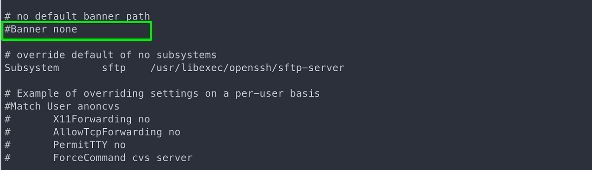 rocky linux, 로그온 시 경고 메시지. /etc/ssh/sshd_config 파일에서 배너 경로(banner… | by ...