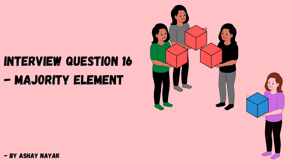 Interview Question 16 - efficient technique to find majority element | by Ashay & Shreyansh | Medium