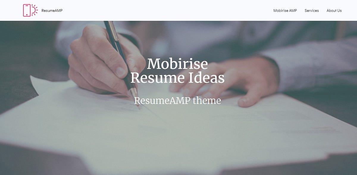 Mobirise Resume Ideas — Resume MP theme | by mobirise | Medium
