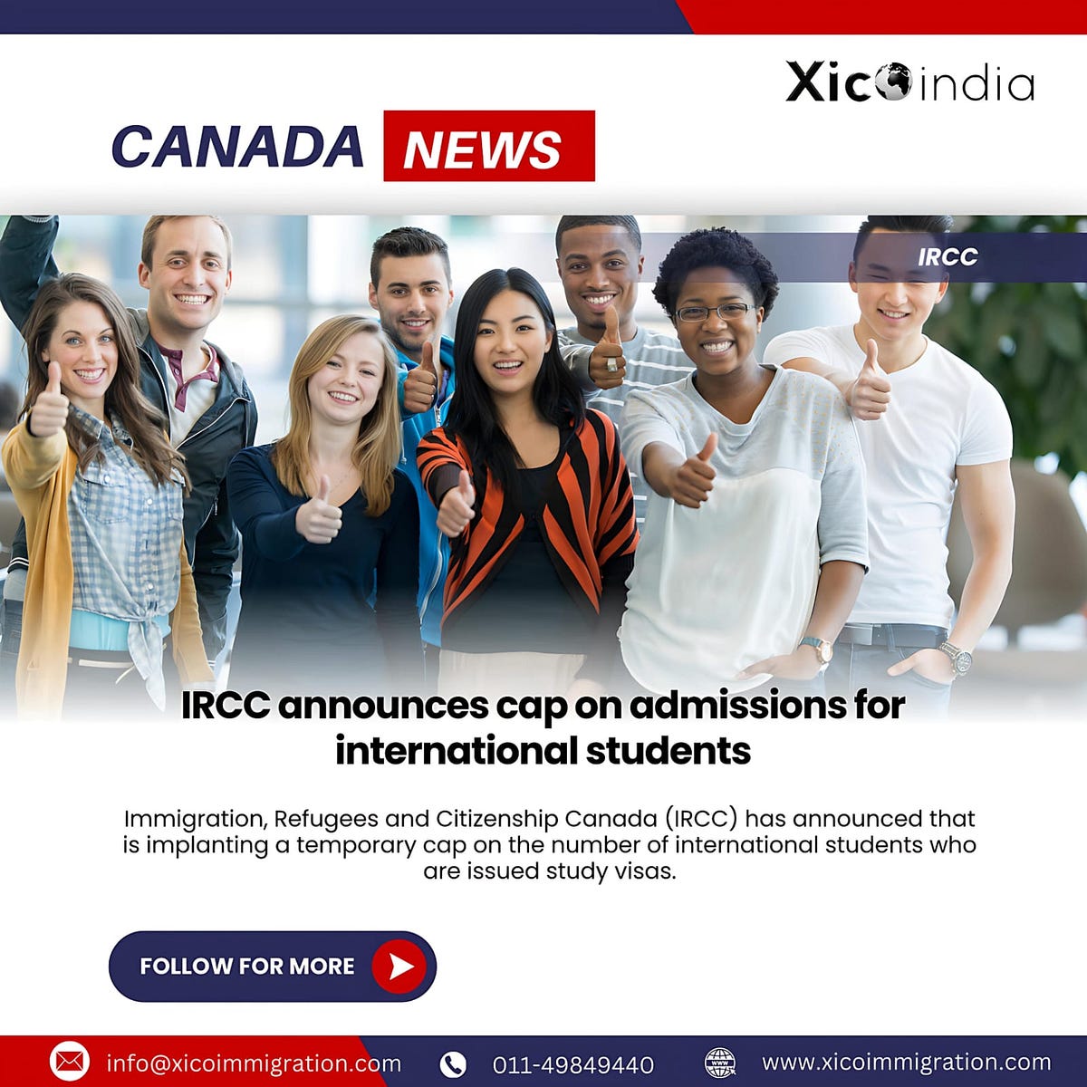IRCC announces cap on admissions for international students - Xico ...