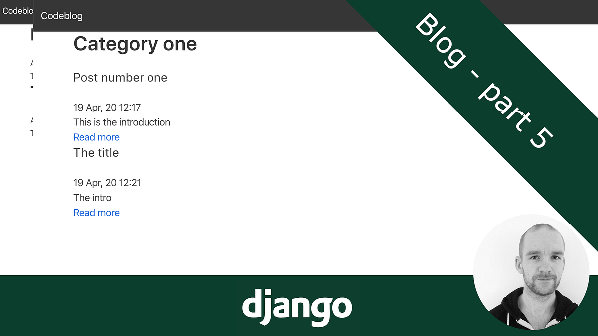 Creating a blog using Django 3 — Part 5 — Category view | by Stein Ove Helset | Code With Stein ...