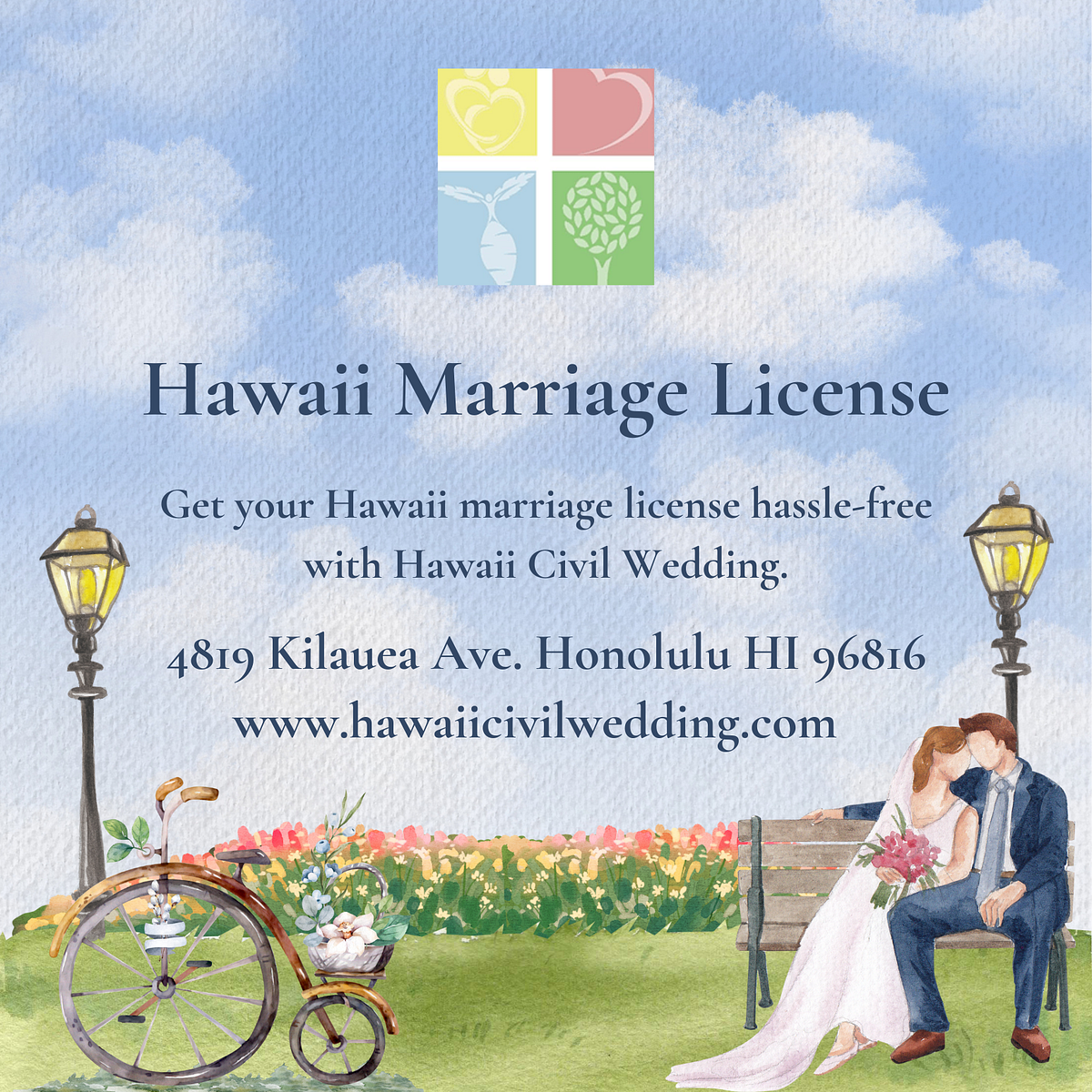 Hawaii Marriage License - Hawaii Civil Wedding - Medium