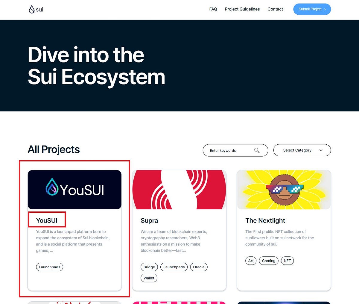 Find Yousui on Sui.directory: A Guide to Navigating the Sui Directory | by YouSUI | Medium