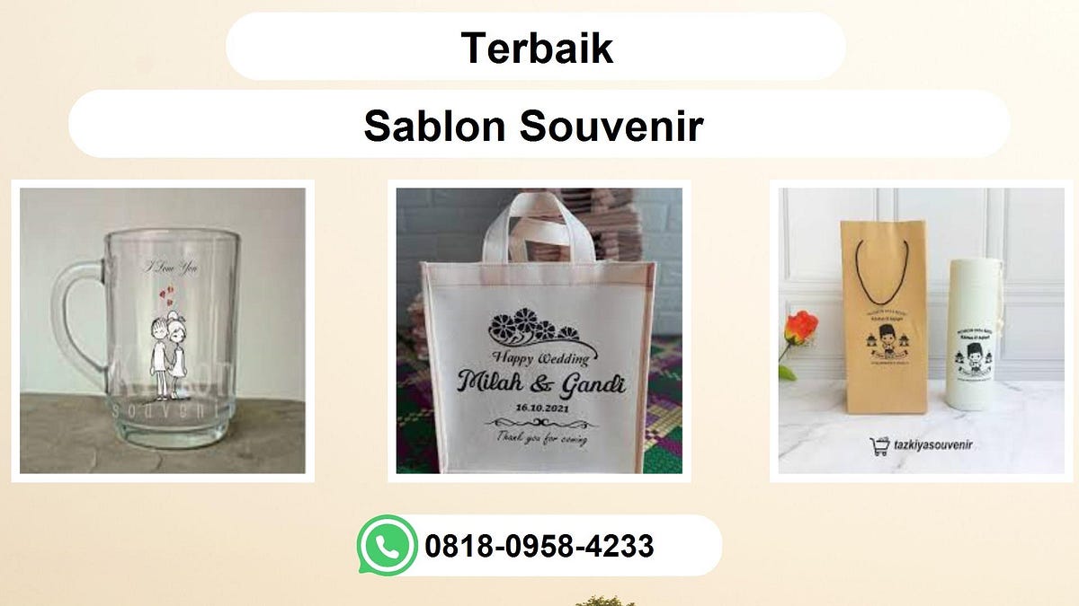 Terbaik, 0818–0958–4233 Sablon Souvenir Gelas - Darmianamila - Medium