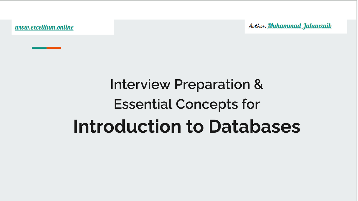 Essential Concepts and Best Practices: Introduction to Databases | by Muhammad Jahanzaib | Medium