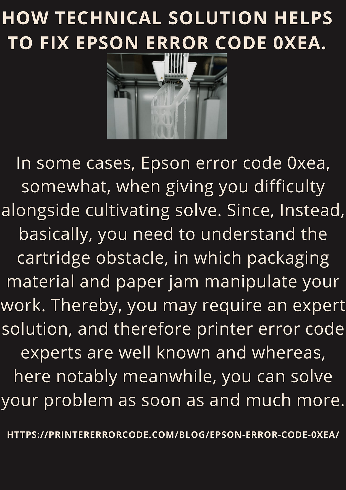 How Technical Solution Helps To Fix Epson Error Code 0xea ...