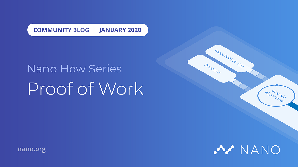 Nano How 4: Proof of Work. Every block in Nano contains a small… | by ...