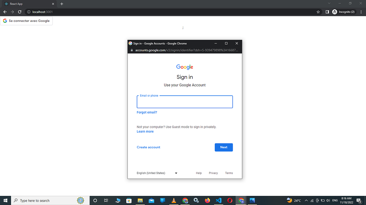 How to create Google Authentication in React Using Google Auth 2022 ...