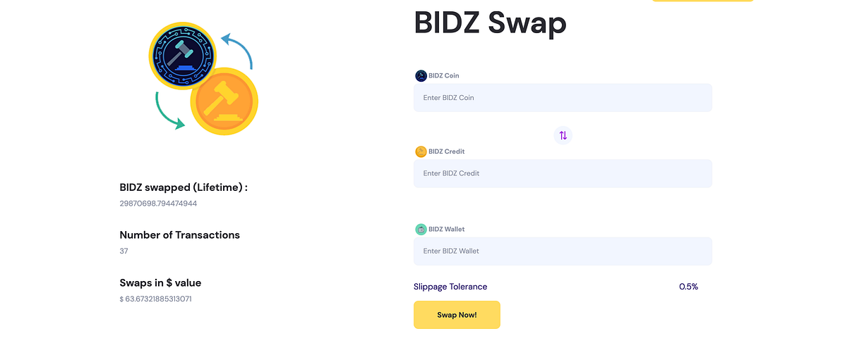 Introducing BIDZ Swap. BIDZ, a layer 1, hybrid ecosystem of… | by BIDZ ...