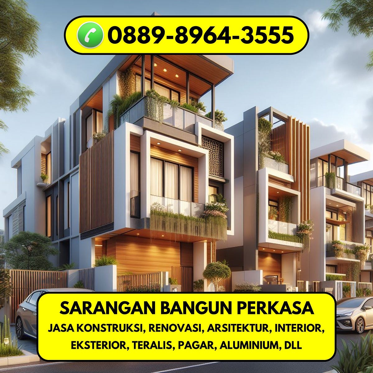 Kontraktor Rumah Minimalis Modern 2 Lantai di Malang, Hub 0889–8964–3555 Kontraktor Rumah Kecil ...