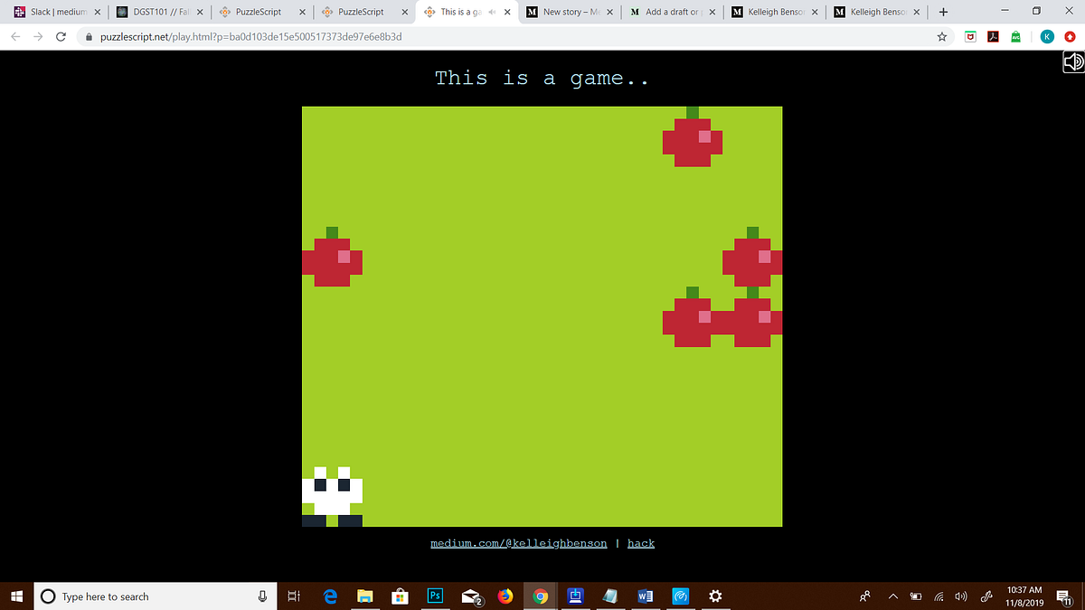 This is a game. Hey, I made a fun cherry game. There… | by Kelleigh Benson | Medium
