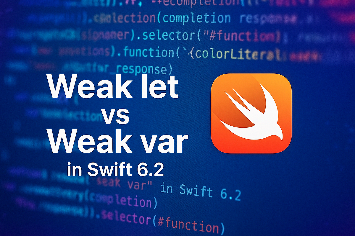 weak let vs weak var In Swift 6.2: Why Apple added? | by Mobile App Developer | Stackademic