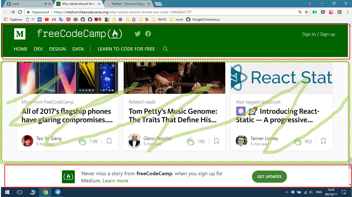 freeCodeCamp! thanks for a small area of visible content 👿 | by DAVID ...