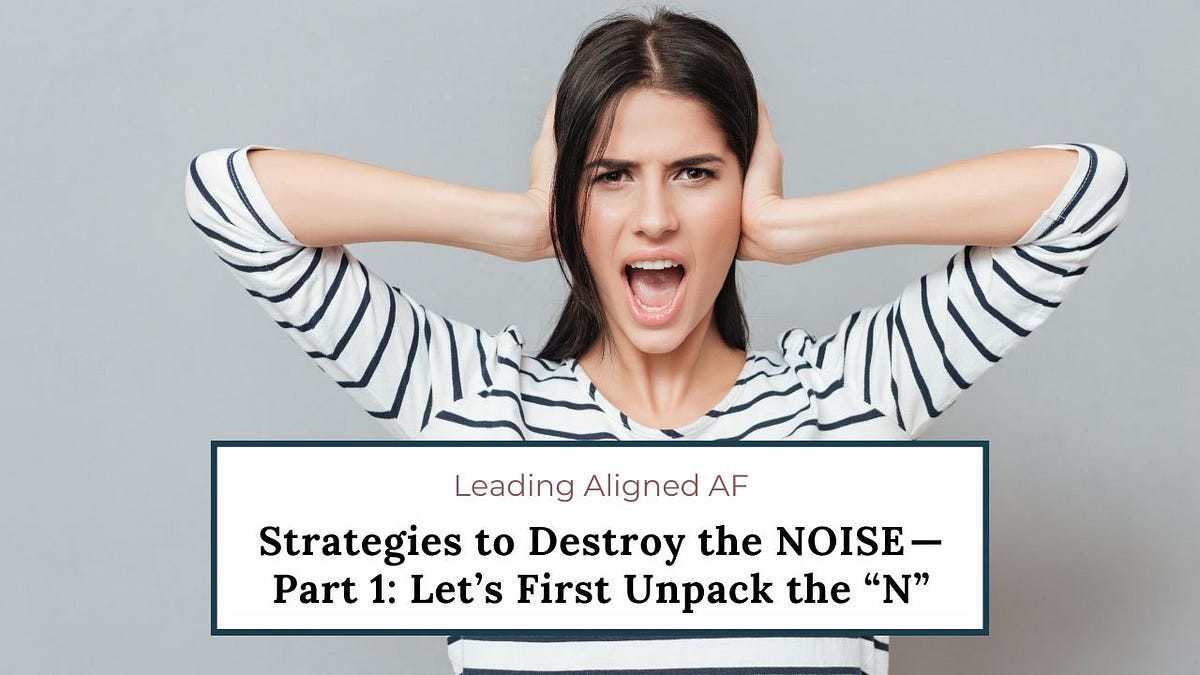 Strategies to Destroy the NOISE — Part 1: Let’s First Unpack the “N ...