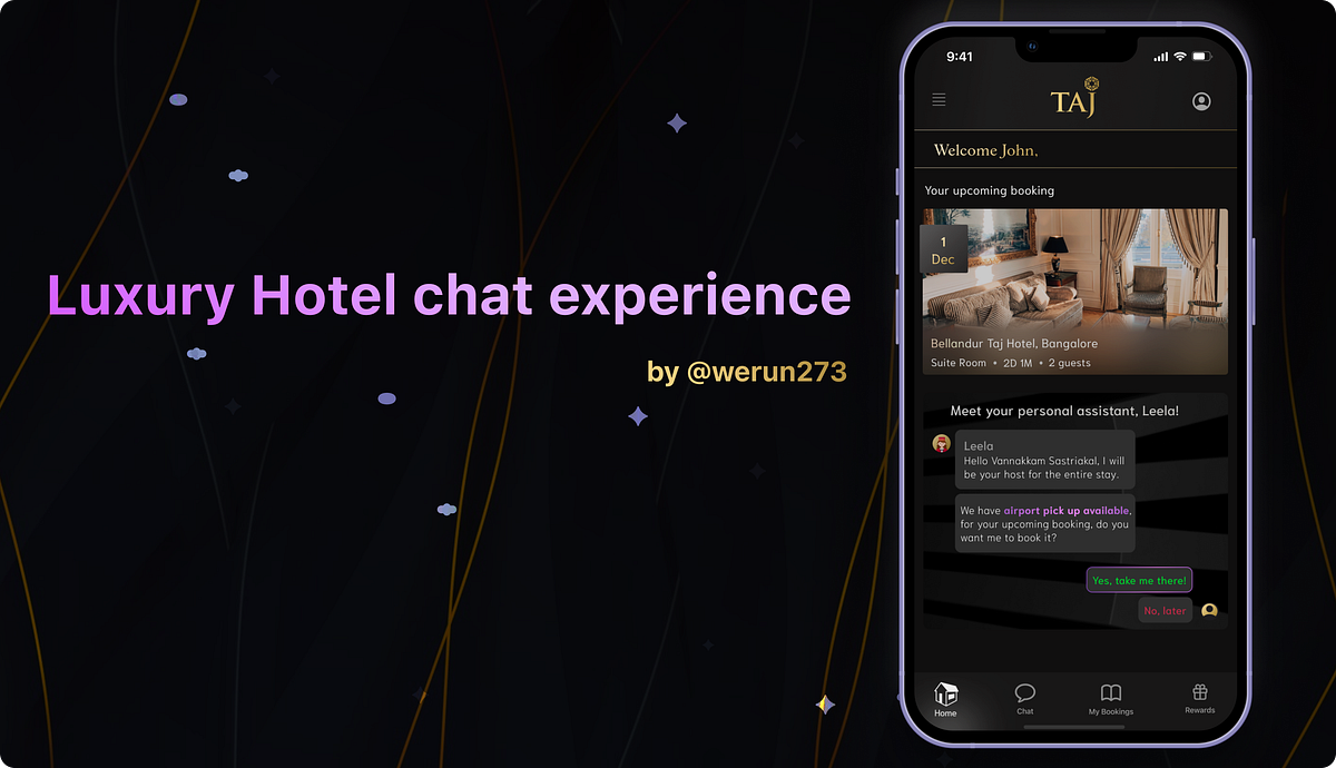 Luxury hotel chat experience — UI/UX Case Study | by Anudeep Veeran ...