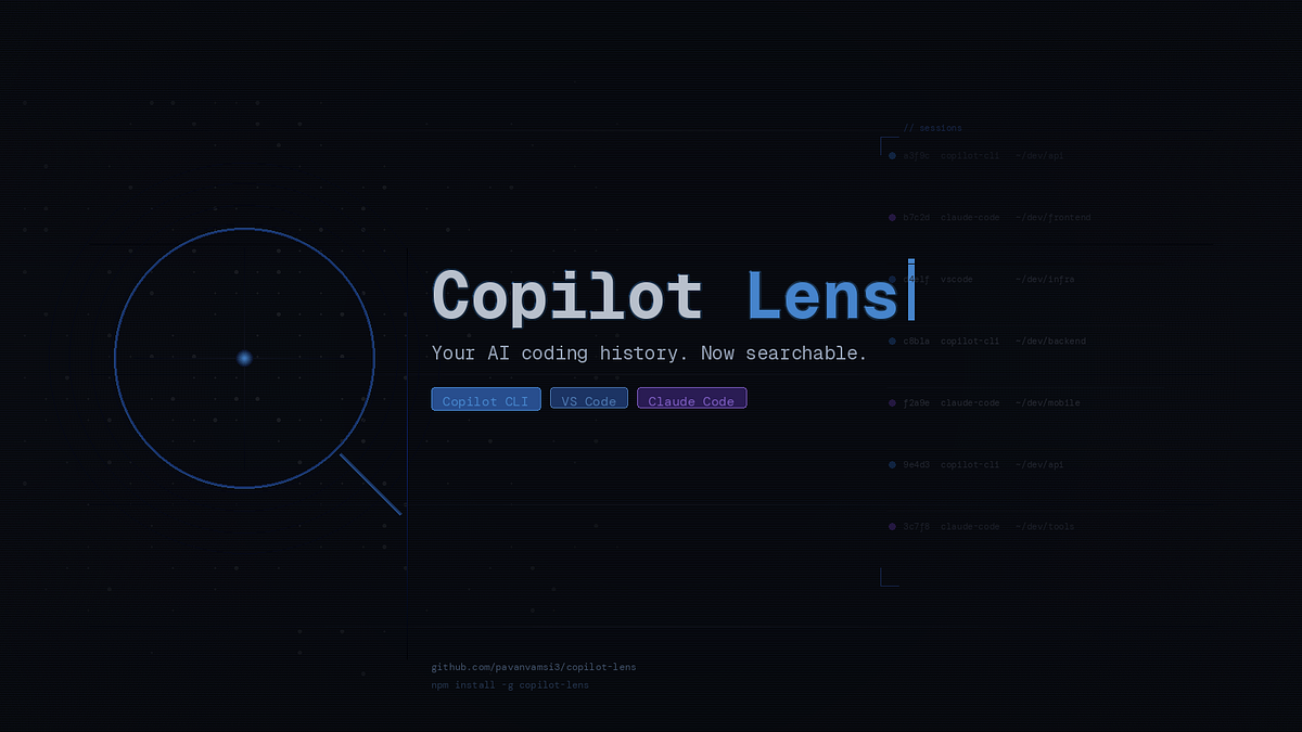 Your AI coding sessions are invisible. So I made them searchable. | by ...