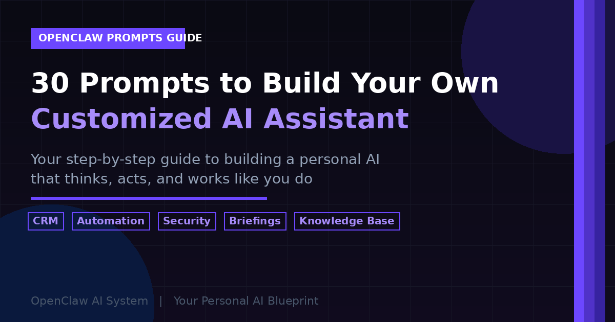 30 OpenClaw Prompts That Will Help You Build a Custom AI Assistant From ...