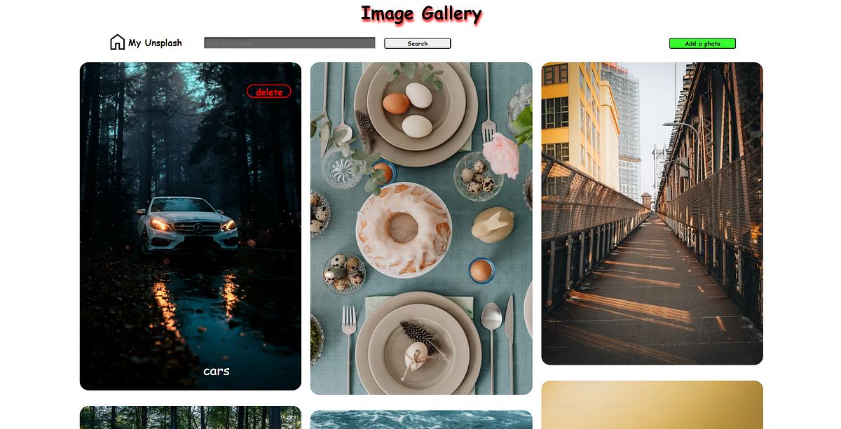 Image Gallery (React.js) - Harshit Navneet - Medium