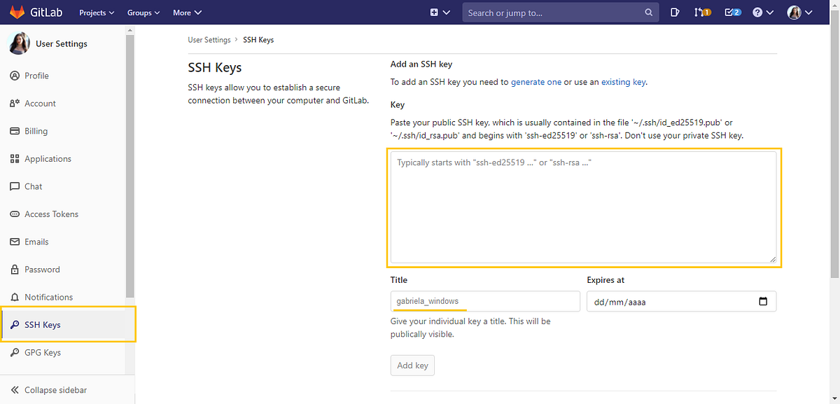 Como criar uma chave ssh no windows | by Gabriela Filete | Medium