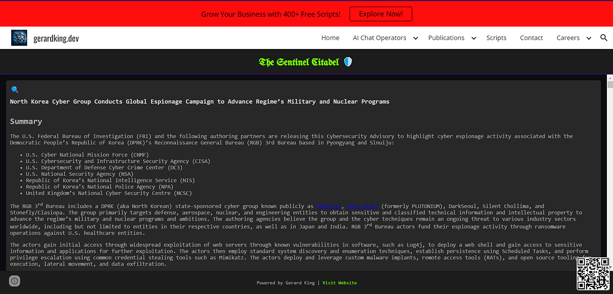 Sentinel Citadel: The Ultimate Cybersecurity Game-Changer 🚀 | by ...