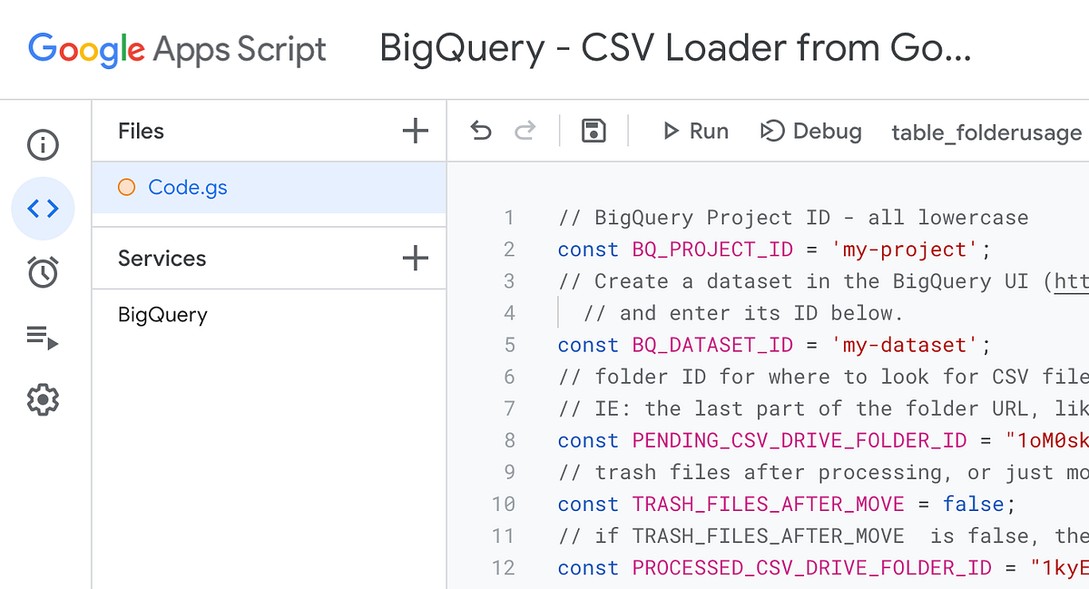 Automatically load CSV files from Google Drive into BigQuery using AppScript | by Nick Young ...