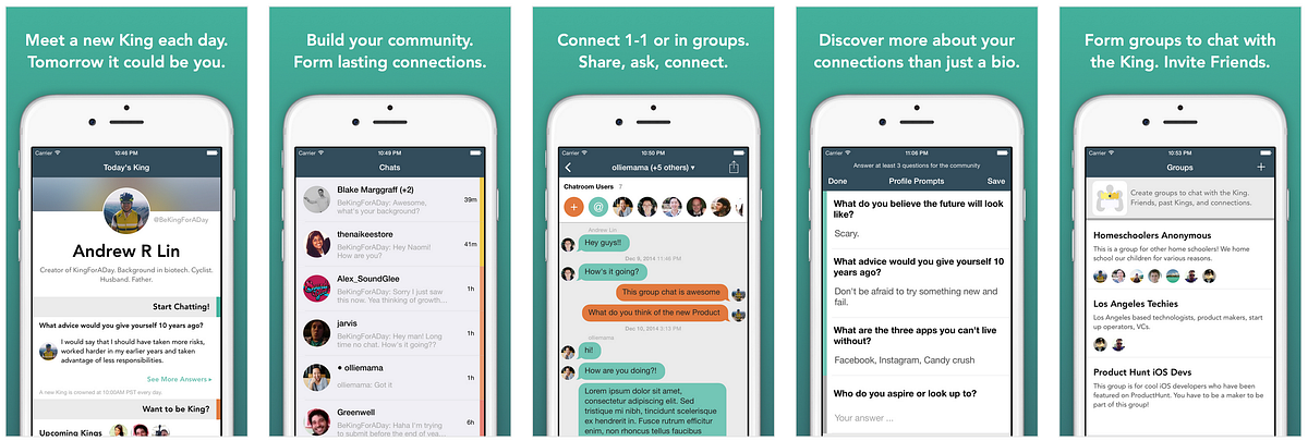 Introducing KingForADay v2 — Group Chat and Profile Prompts | by Andrew ...