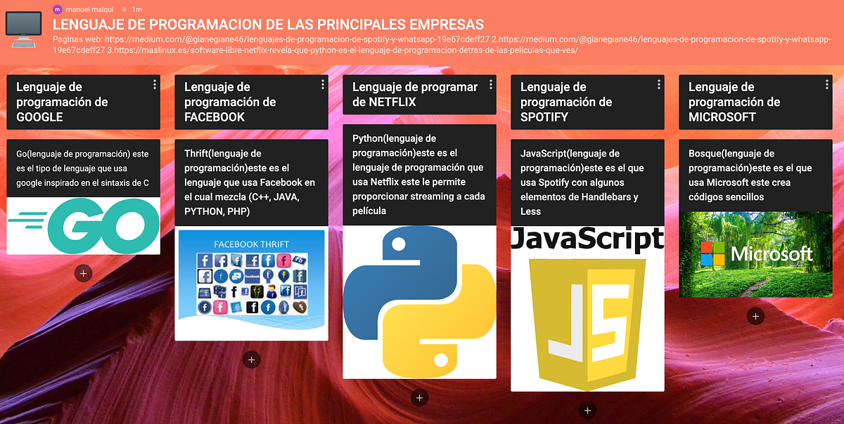 LENGUAJE DE PROGRAMACION DE LAS PRINCIPALES EMPRESAS TECNOLOGICAS | by ...