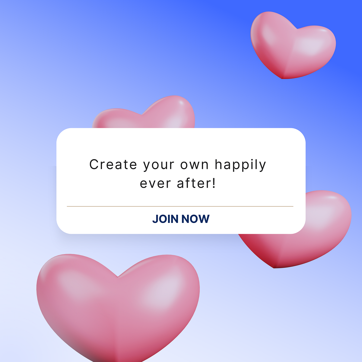 Don’t wait any longer! Start creating your happily ever after today ...
