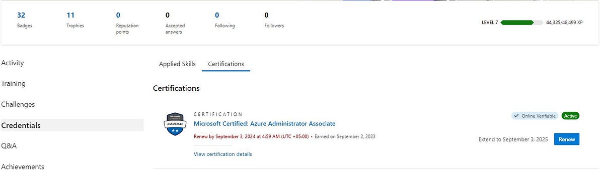 Renewal of Microsoft Azure Administrator Associate AZ-104 Certification? - Muhammad Shafqat |MCT ...