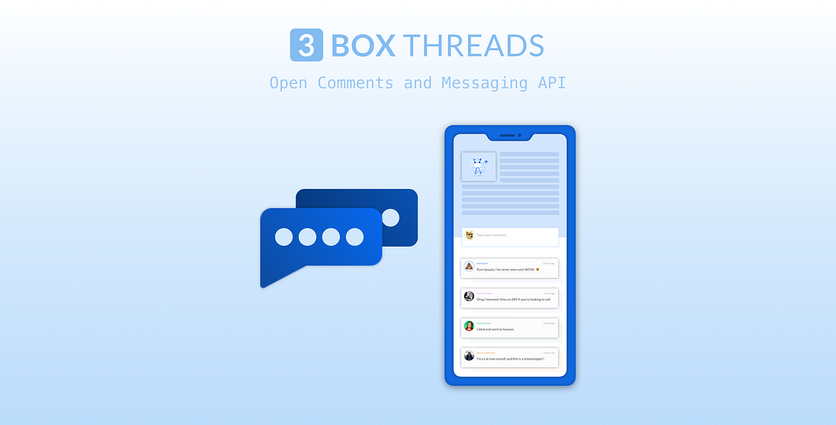 3Box Decentralized Comments API 💬 | by 3Box Labs | 3Box Labs | Medium