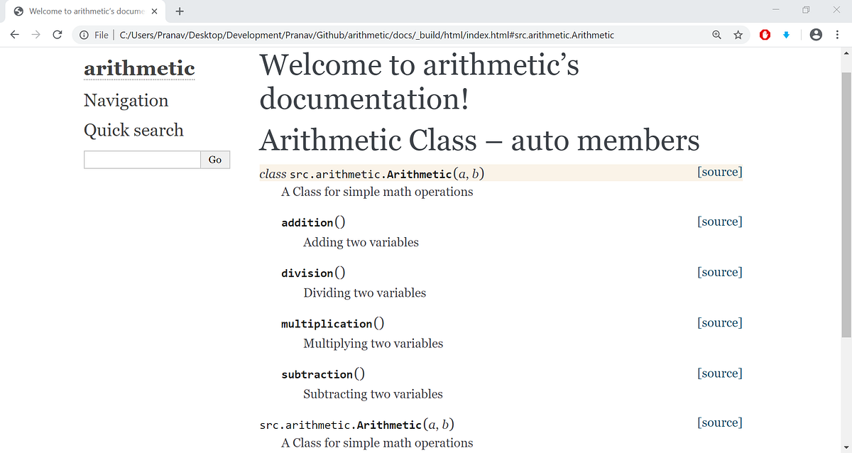 Generating Auto Documentation for Python programs with Sphinx | by Pranav Kapur, CEM | Analytics ...