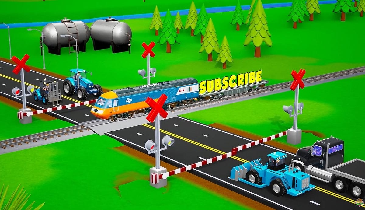 Railway Gate Installation to Stop Accidents — Crossing Railway Tracks ...