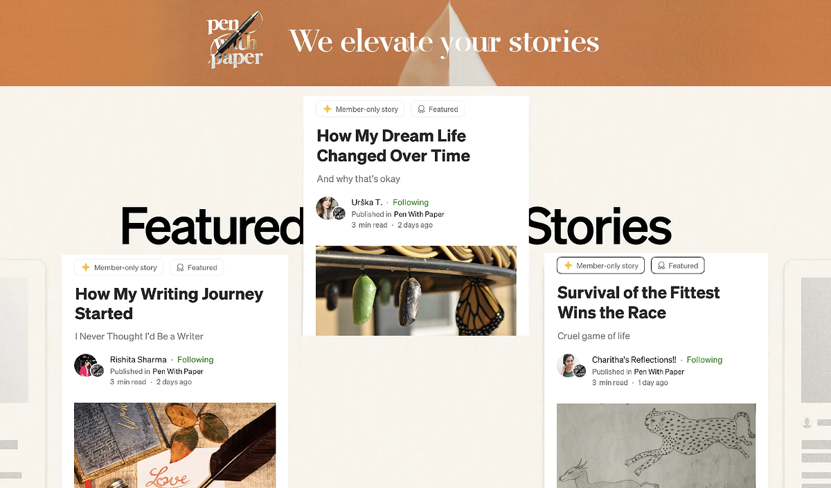 Weekly Featured Stories — Pen With Paper Pub’s Finest Picks | by 𝐒𝐫𝐢𝐫𝐚𝐦 ...