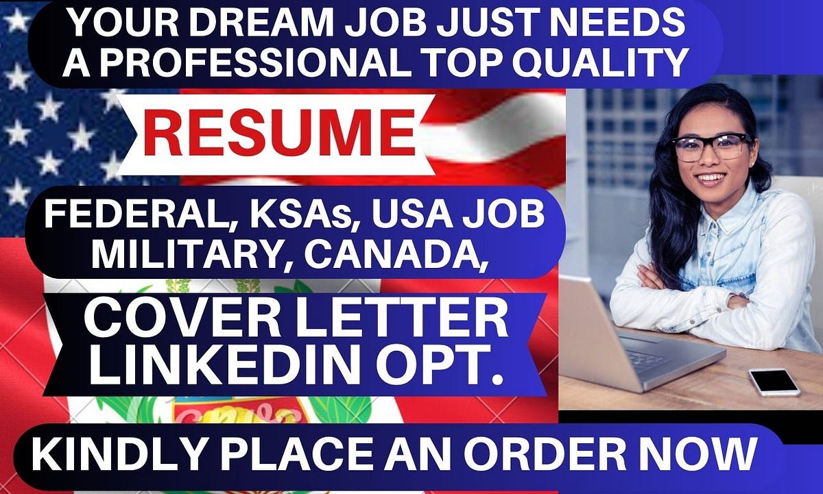 I will provide a federal resume, USA job, ksas, military, veteran, or ...