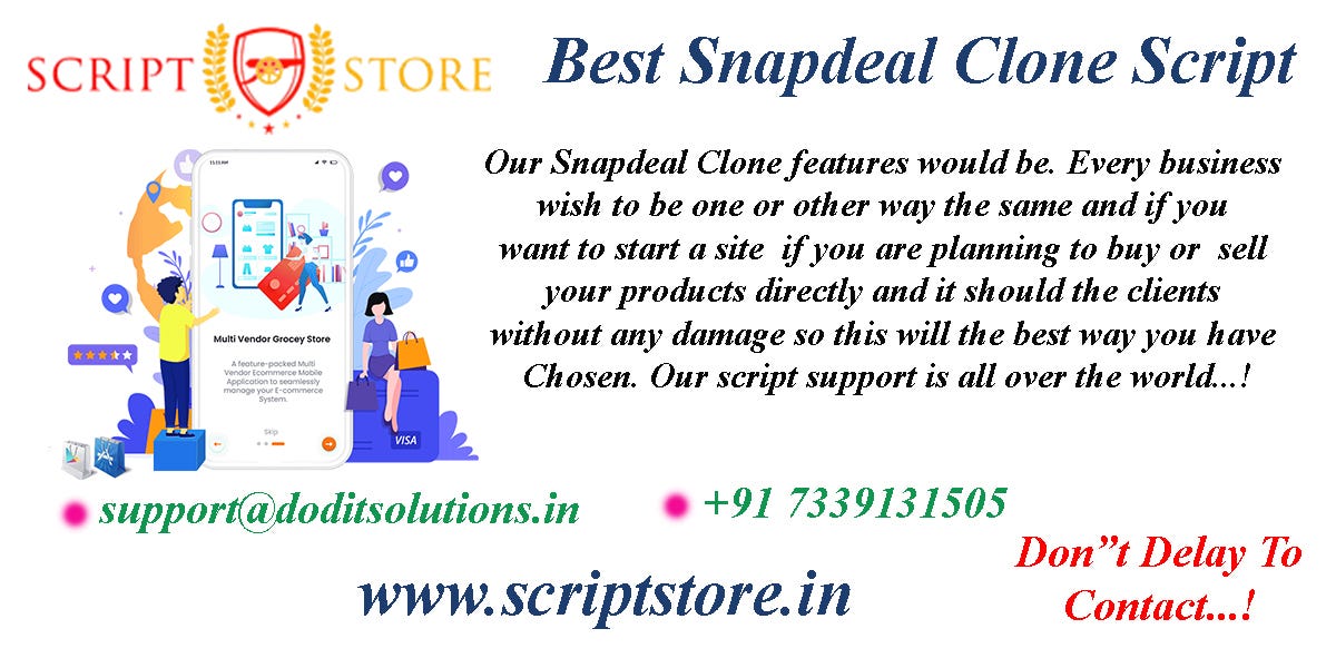 Readymade Snapdeal Clone System — SCRIPTSTORE.IN | by DODITSolutions scriptstore | Medium