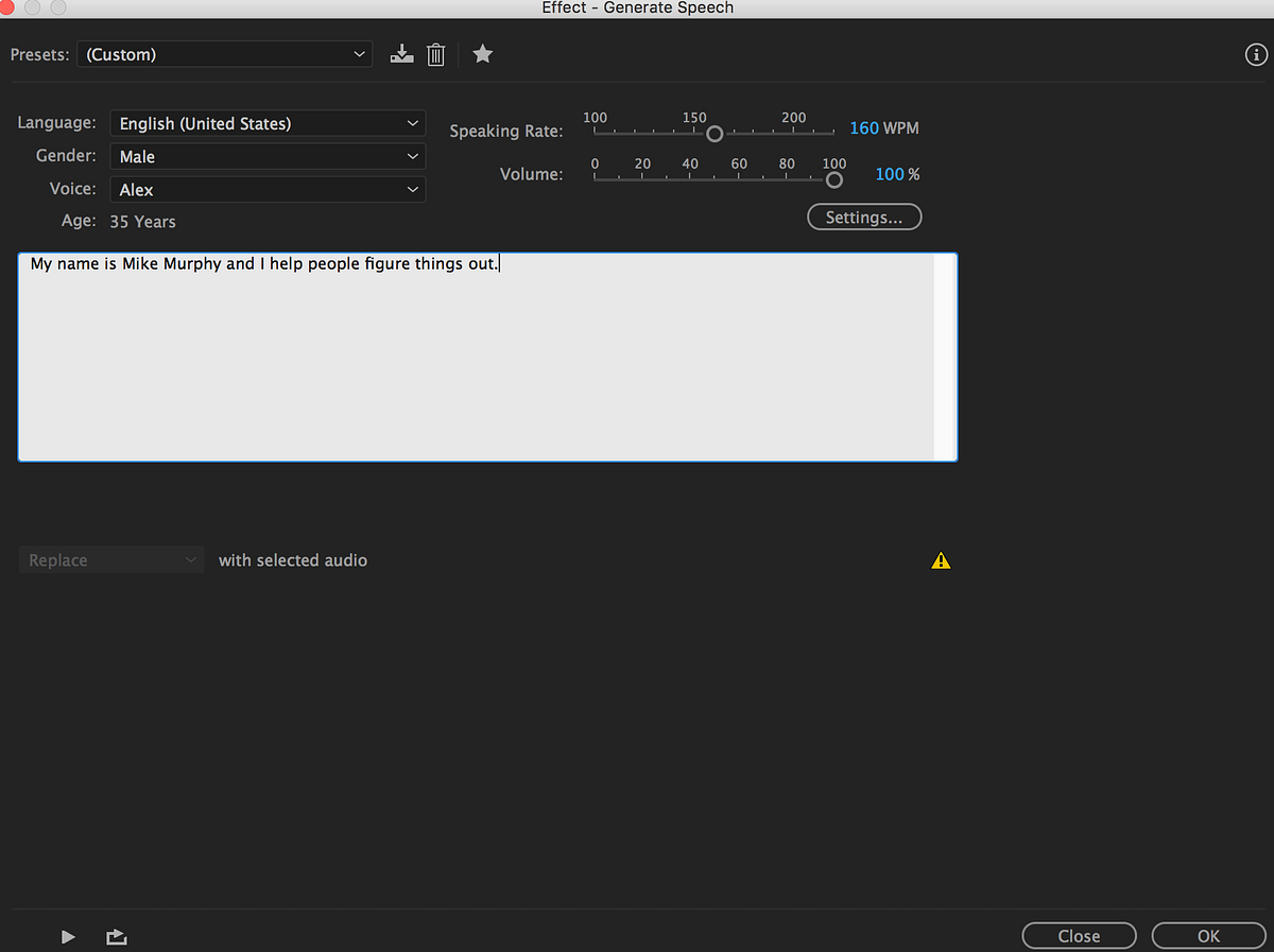 126: Fun Voice Effects using Generate Speech in Adobe Audition | by ...