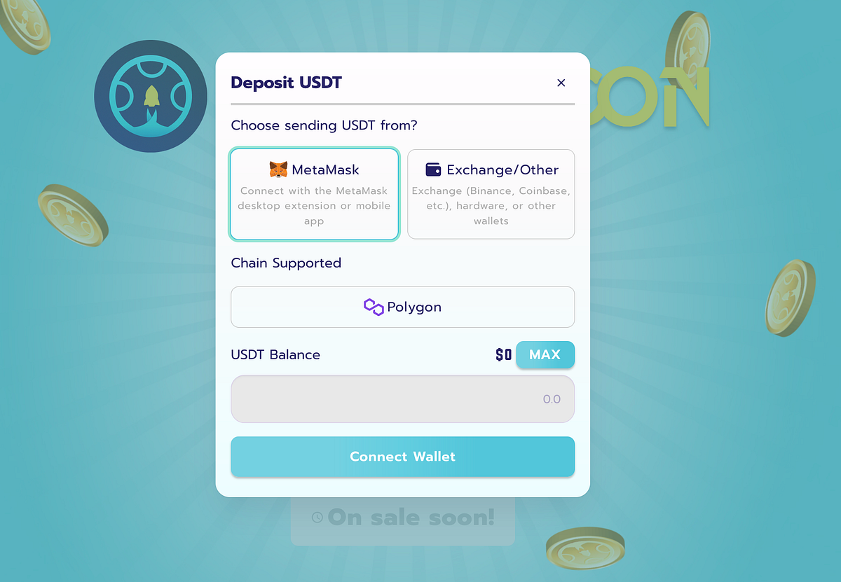 How to deposit tokens to MegaMoon wallet ? | by MegaMoon | Medium