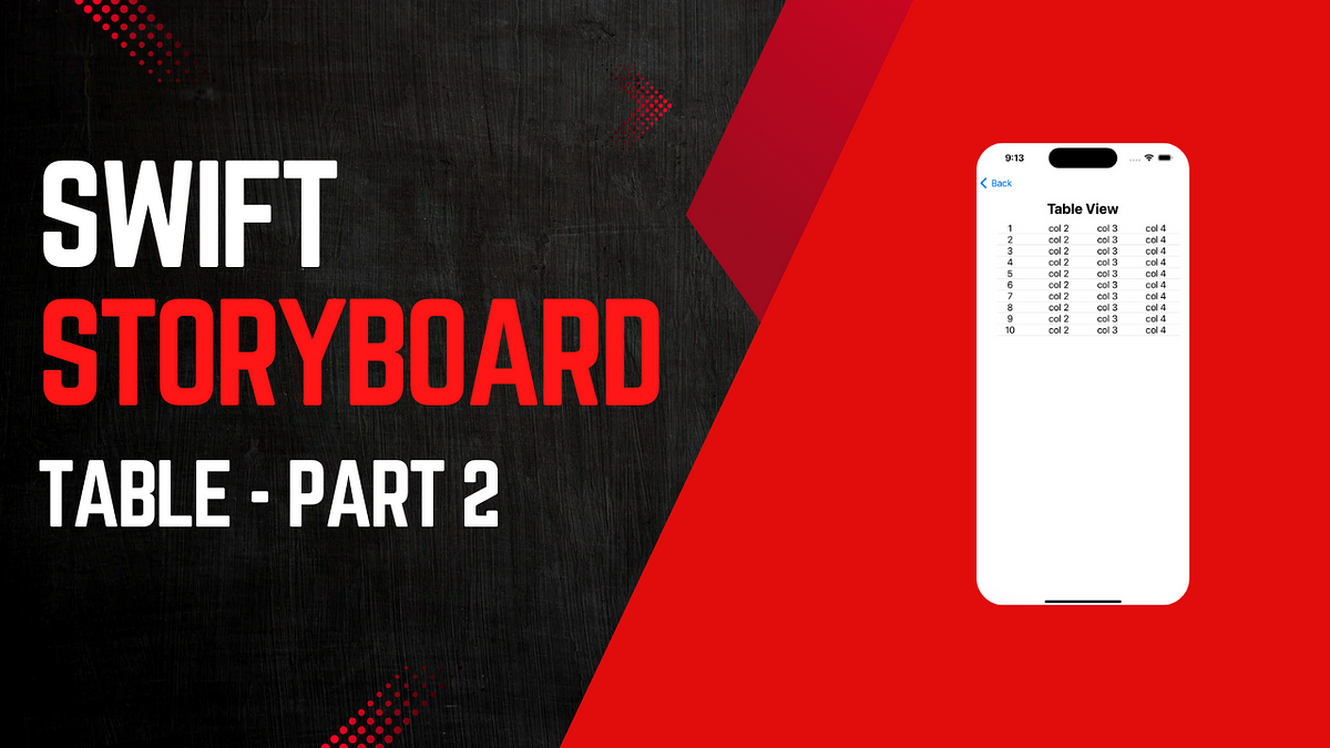 Swift Storyboard Table — Part 2 In This Part We Will Use An Xib File… By Raxmice Jan 2025