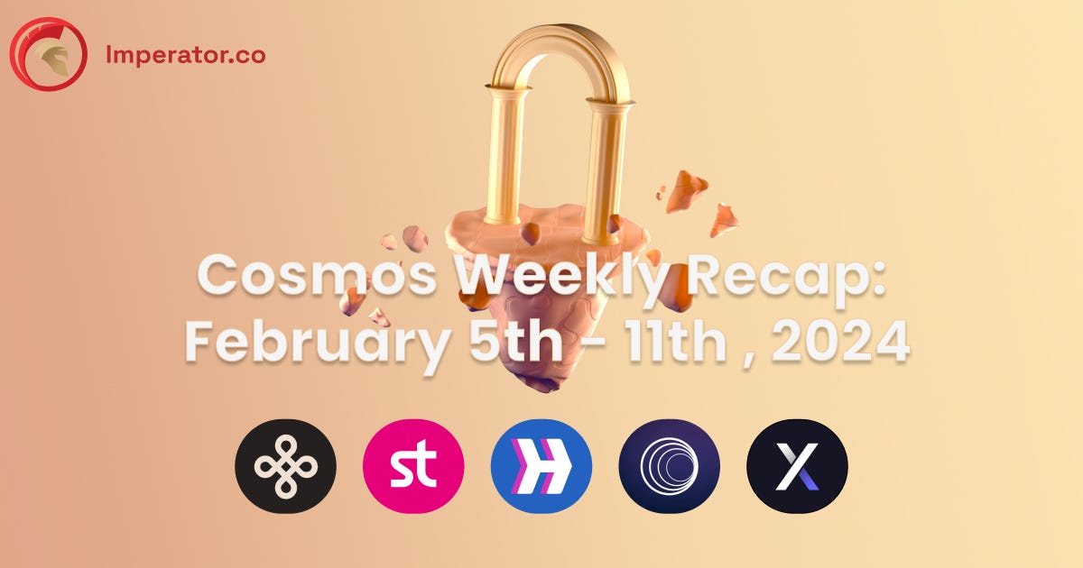 Weekly Newsletter: What happened on the Cosmos ecosystem this week ...