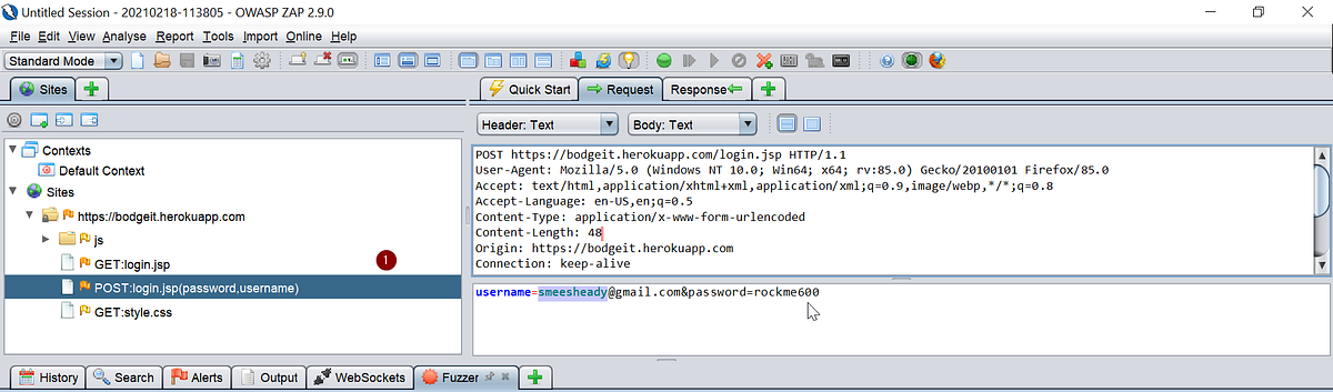 How to use Fuzzing feature in OWASP ZAP 2.9.0 | by Sameera De Silva | Medium