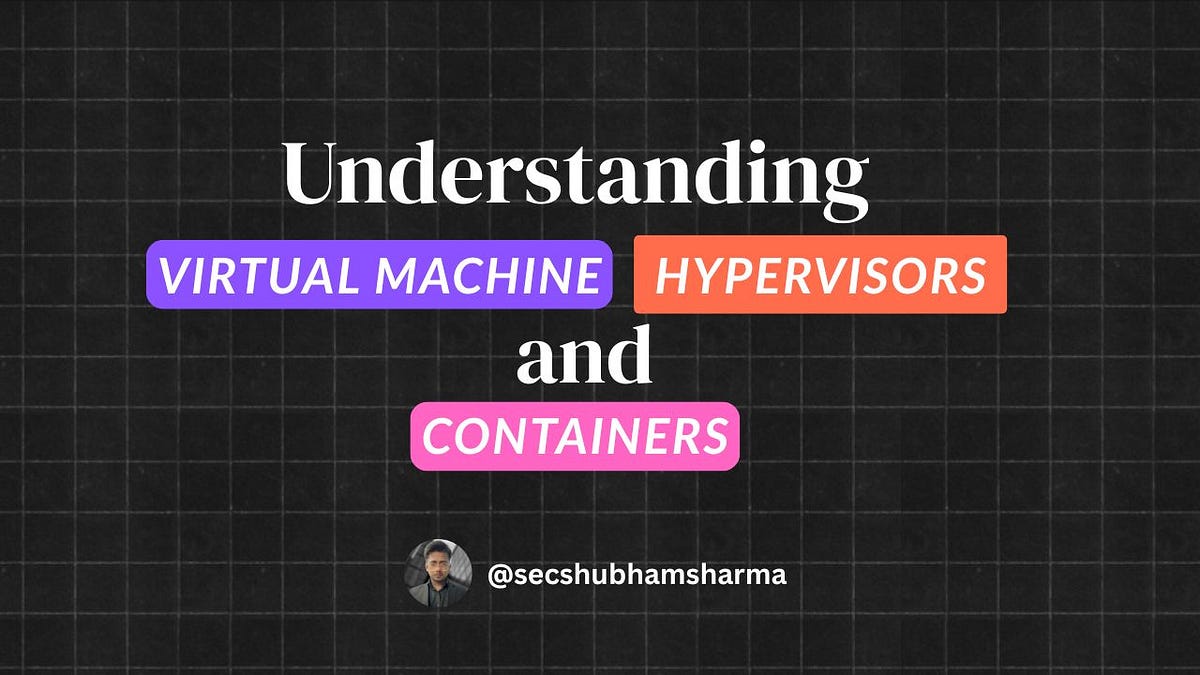 Understanding Virtualization, Hypervisors and Containers. | by Shubham ...