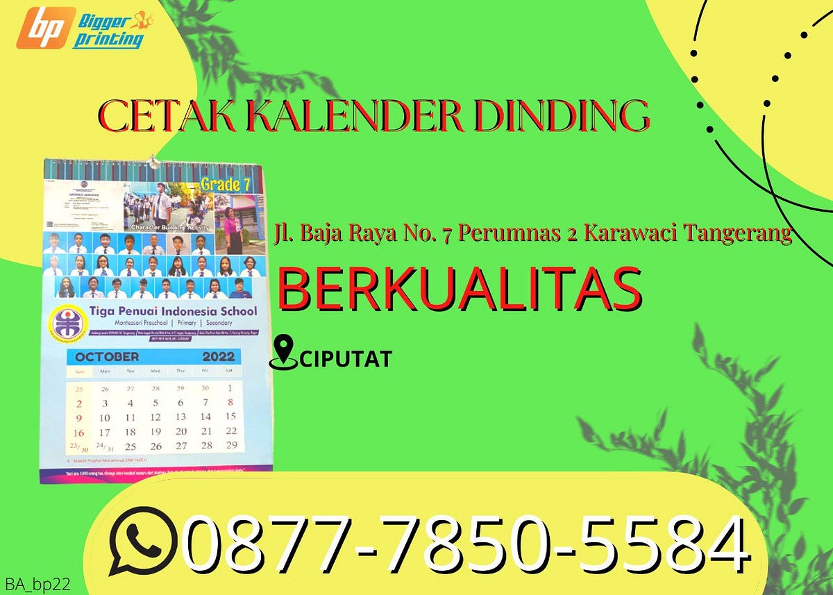 BERKUALITAS, Wa./Call.. 0877–7850–5584, Cetak Kalender Dinding di Ciputat ...