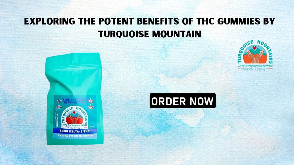 THC Gummies by Turquoise Mountain: Vegan & Gluten-Free 50mg | Medium