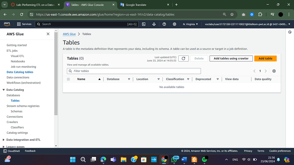 Lab:Performing ETL on a Dataset by Using AWS Glue | by Mega Yuliani Ramme | Jun, 2024 | Medium