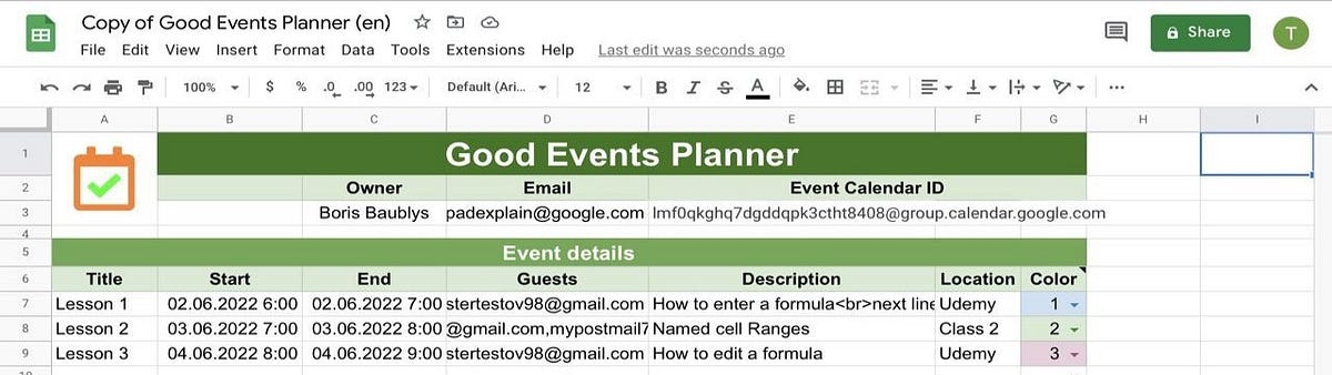 How to quickly transfer a schedule to Google Calendar | by Boris ...